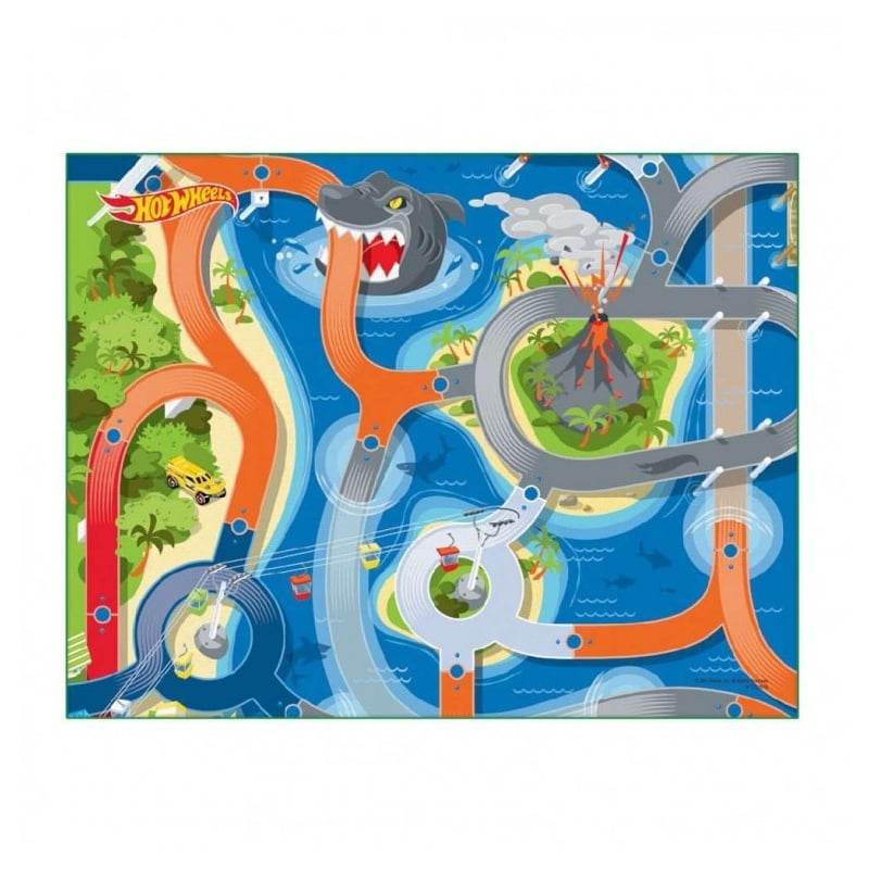 Megamat Deluxe Αφρωδες Χαλακι Με Οχημα Hot Wheels (MEW00000)
